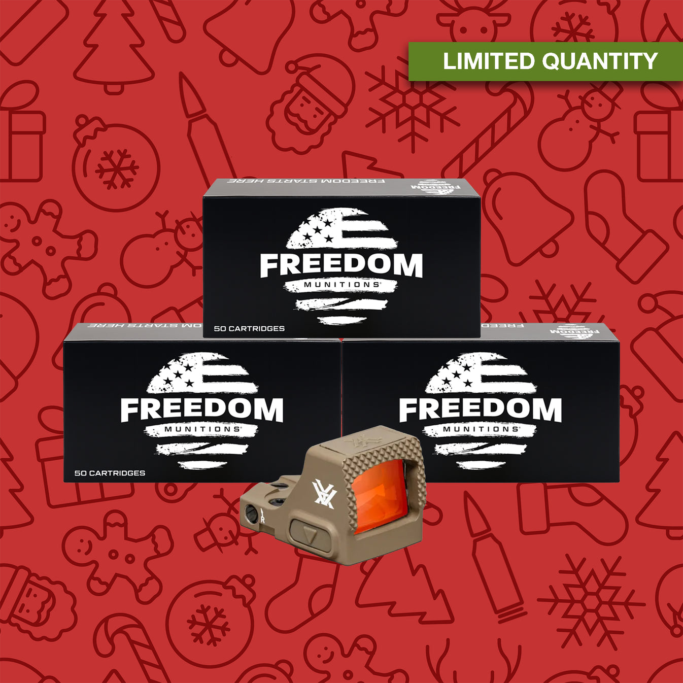 Pistol Bundle 1 - Vortex Defender-CCW Red Dot + 150 Rounds of 9mm 124g ...