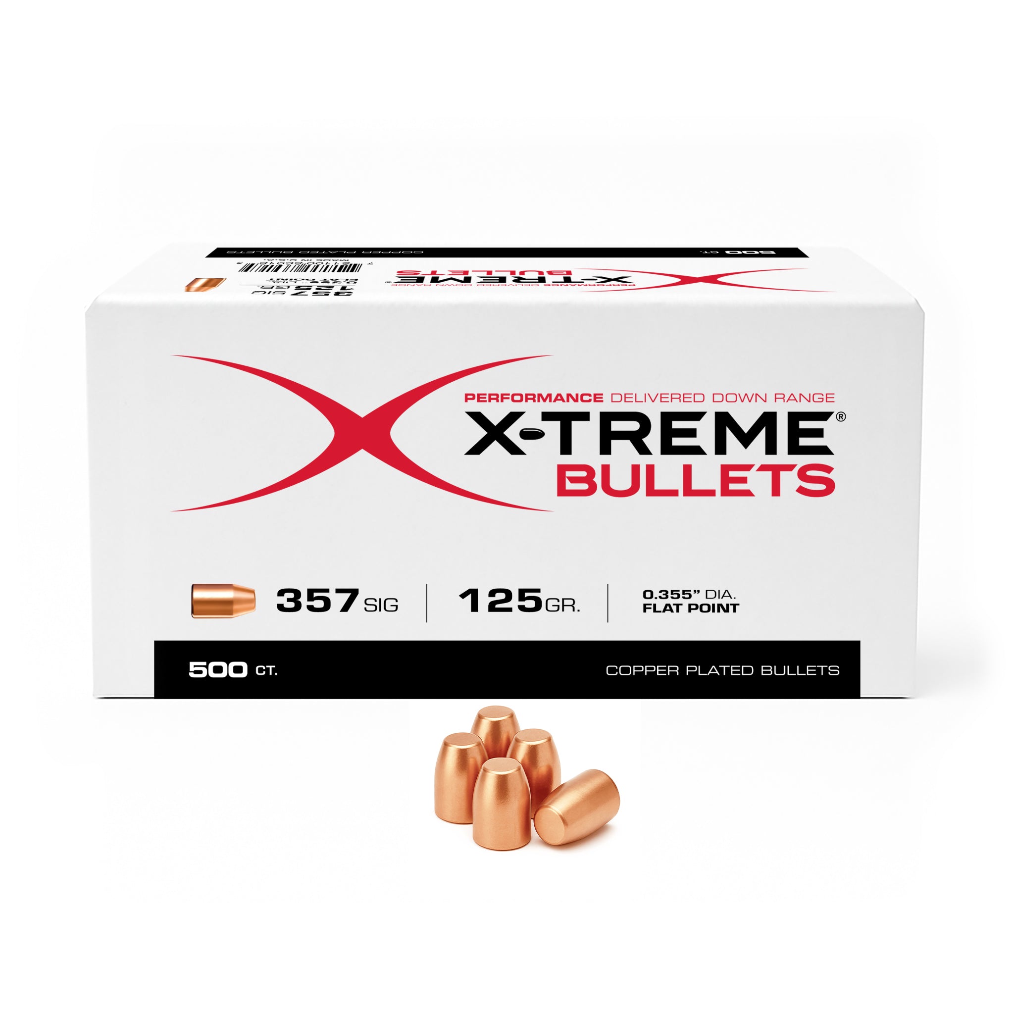 X-Treme 357 Sig (.355) 125 Gr FP Bullet (not ammo) – Freedom Munitions