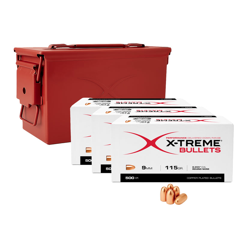 X-Treme 9MM (.355) 115 Gr RN Bullet, Canned (not ammo) – Freedom Munitions